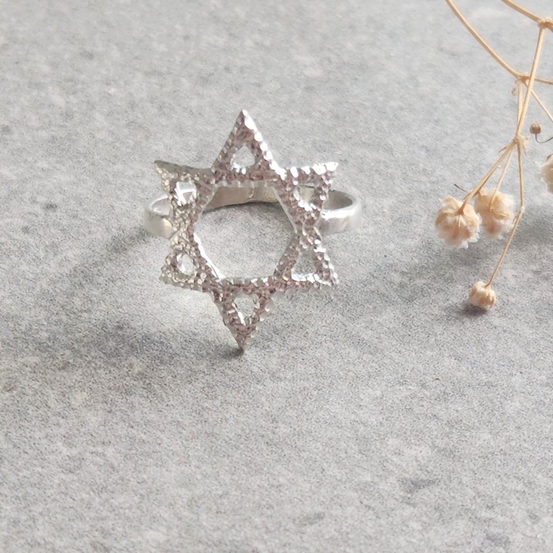Magen David Ring, Sterling Silver Ring, Star of David Ring, Magen David ...