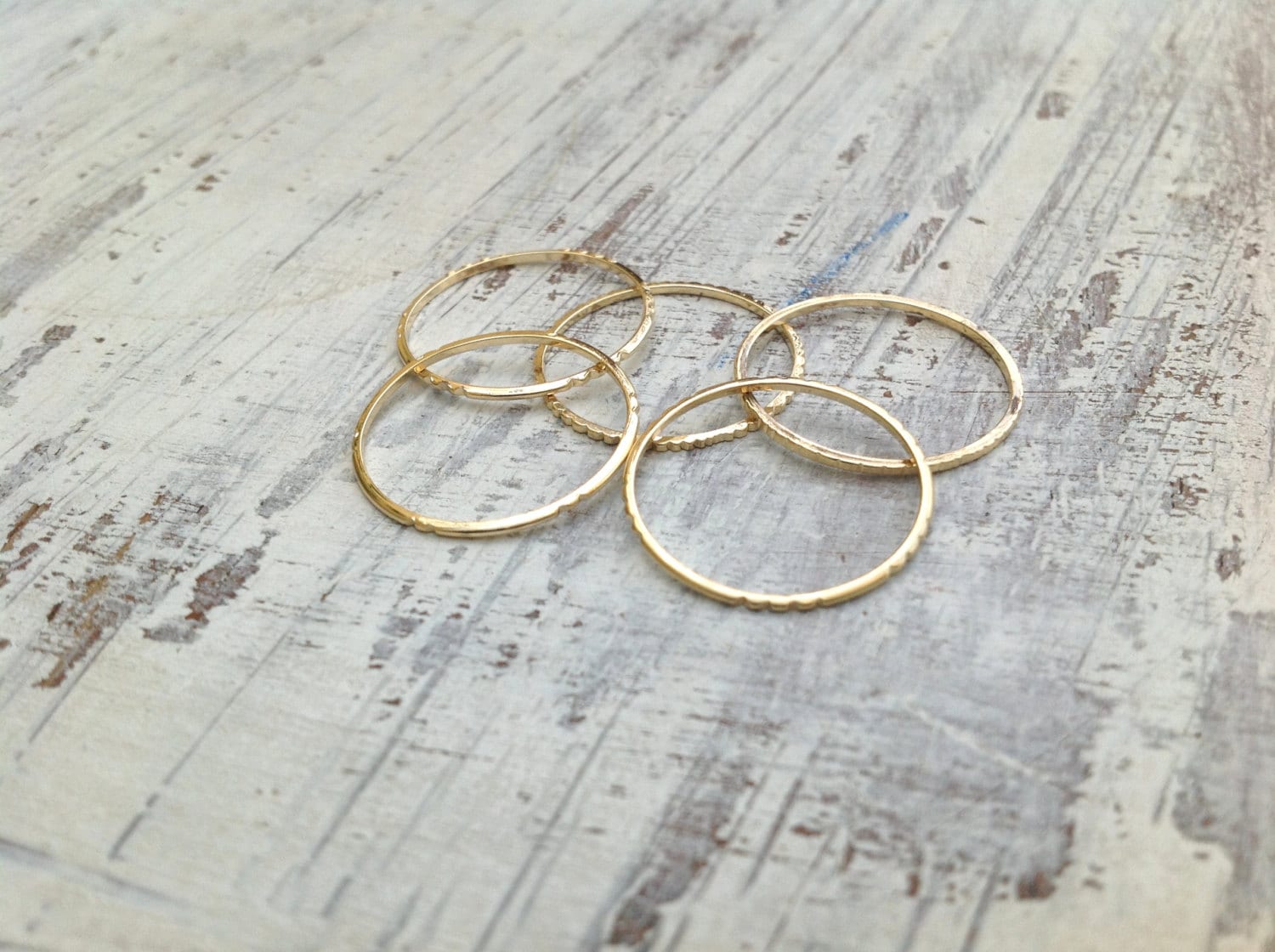 5 Gold Rings Stacking Ring Stacking Gold Rings Knuckle - Etsy