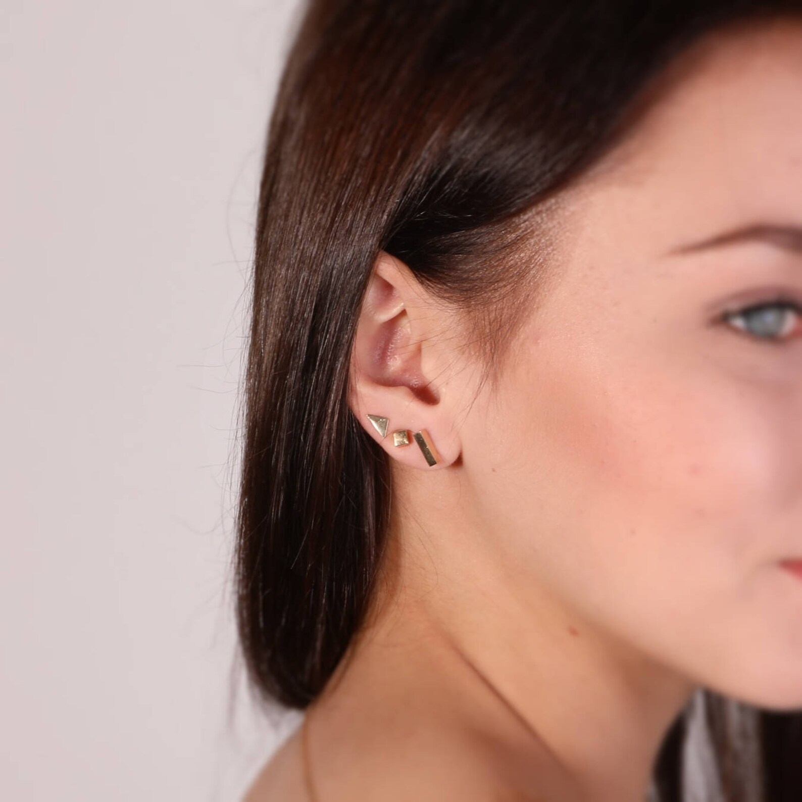 Mix and Match Stud Earrings,small Earring Set of 3,gold Stud Earring ...