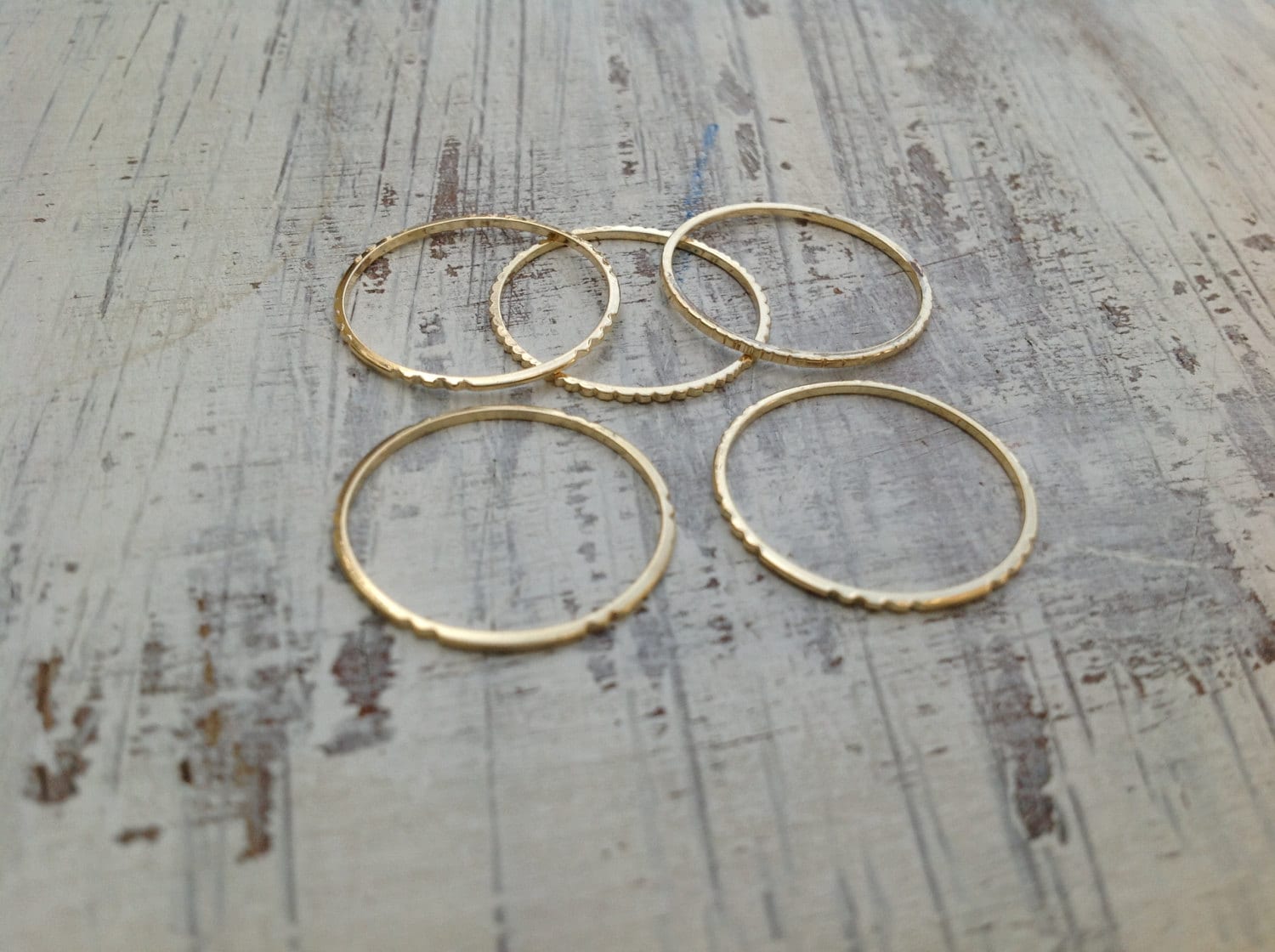 Special Offer-4 Gold Rings, Gold Ring, Stacking Rings, Stacking Gold ...