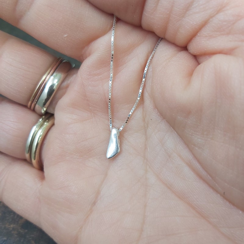 Sterling Silver Nugget Necklace - Etsy