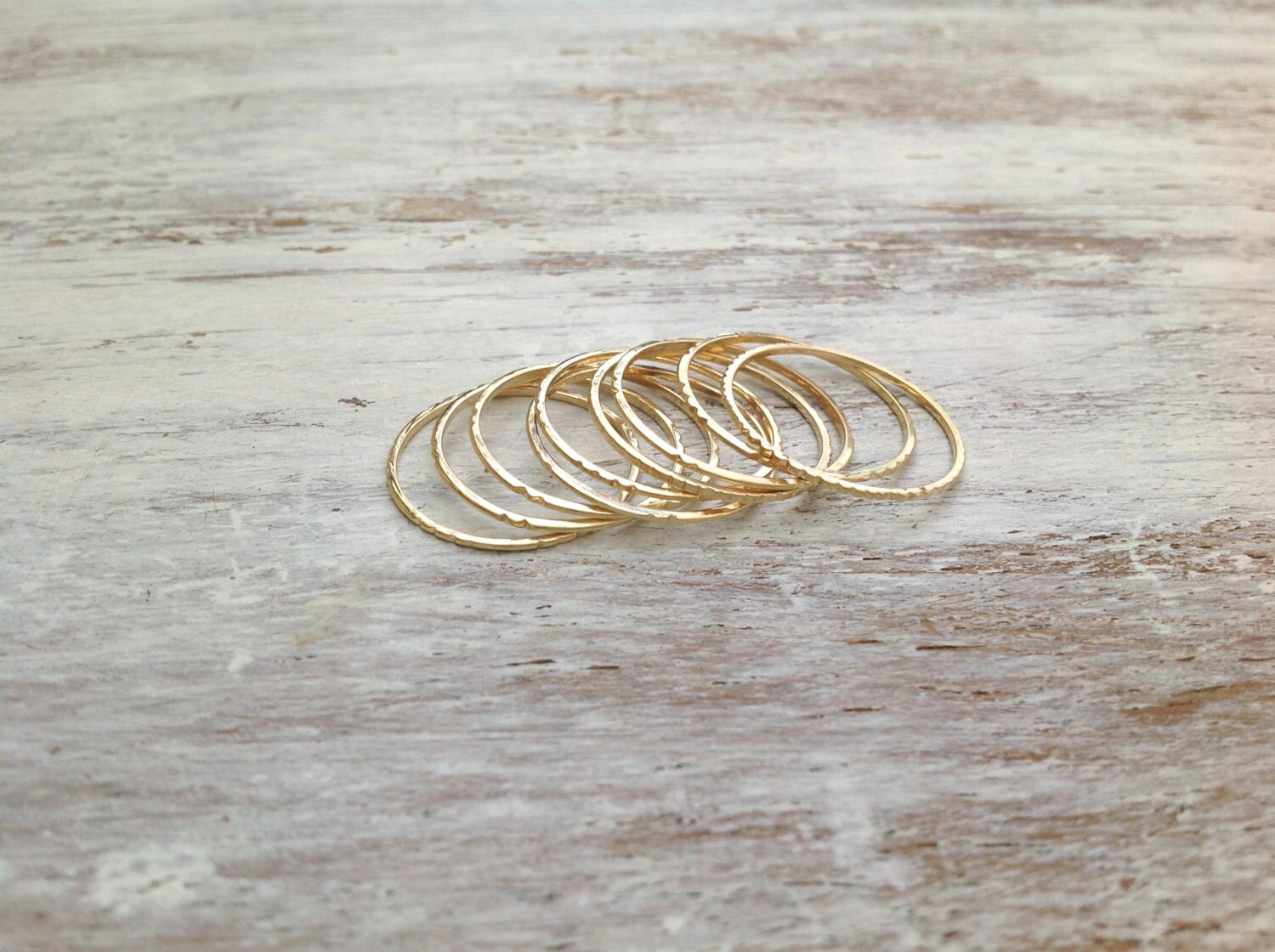 5 Gold Rings Stacking Ring Stacking Gold Rings Knuckle - Etsy