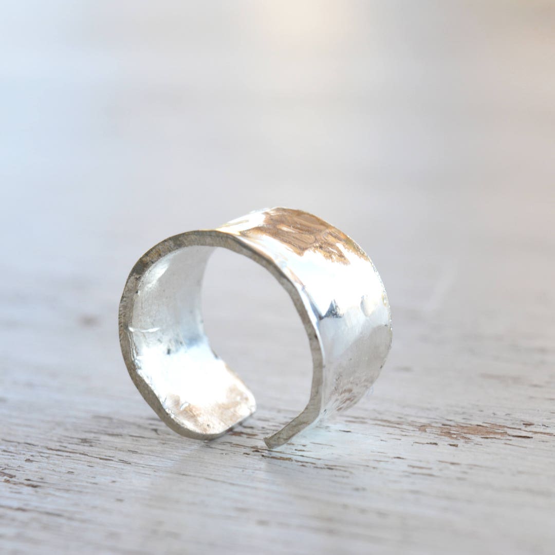 Sterling Silver Ear Cuff,adjustable Ear Cuff,hammered Ear Cuff,non ...