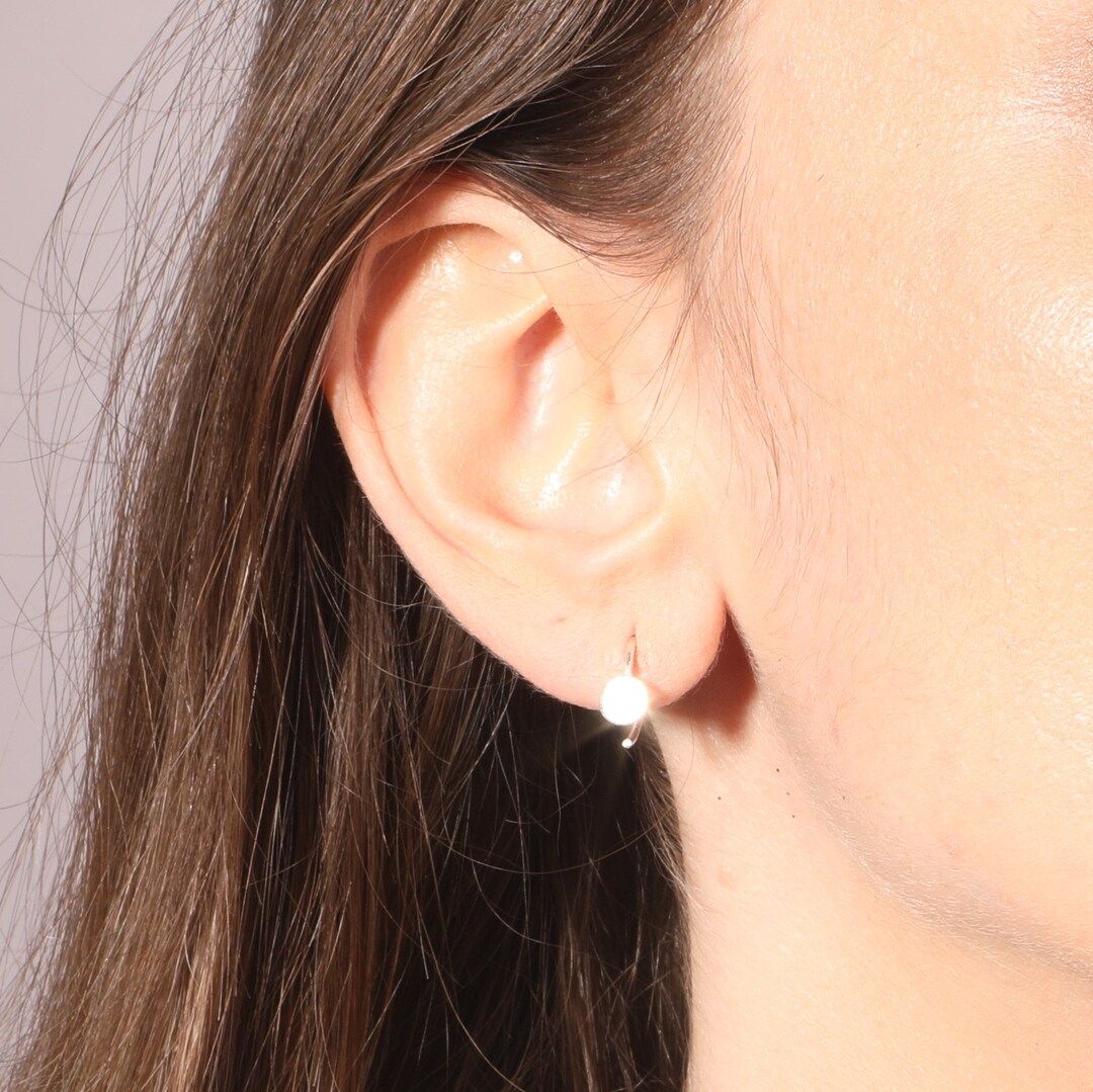 Gold Huggie Hoop Earring, Tiny Hoop Earrings, Circle Open Hoops, Huggie ...