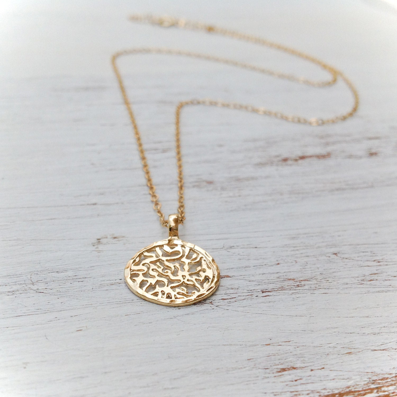Shema Israel Necklace, 14k Gold Filled,charm Necklace,gold Jewish ...