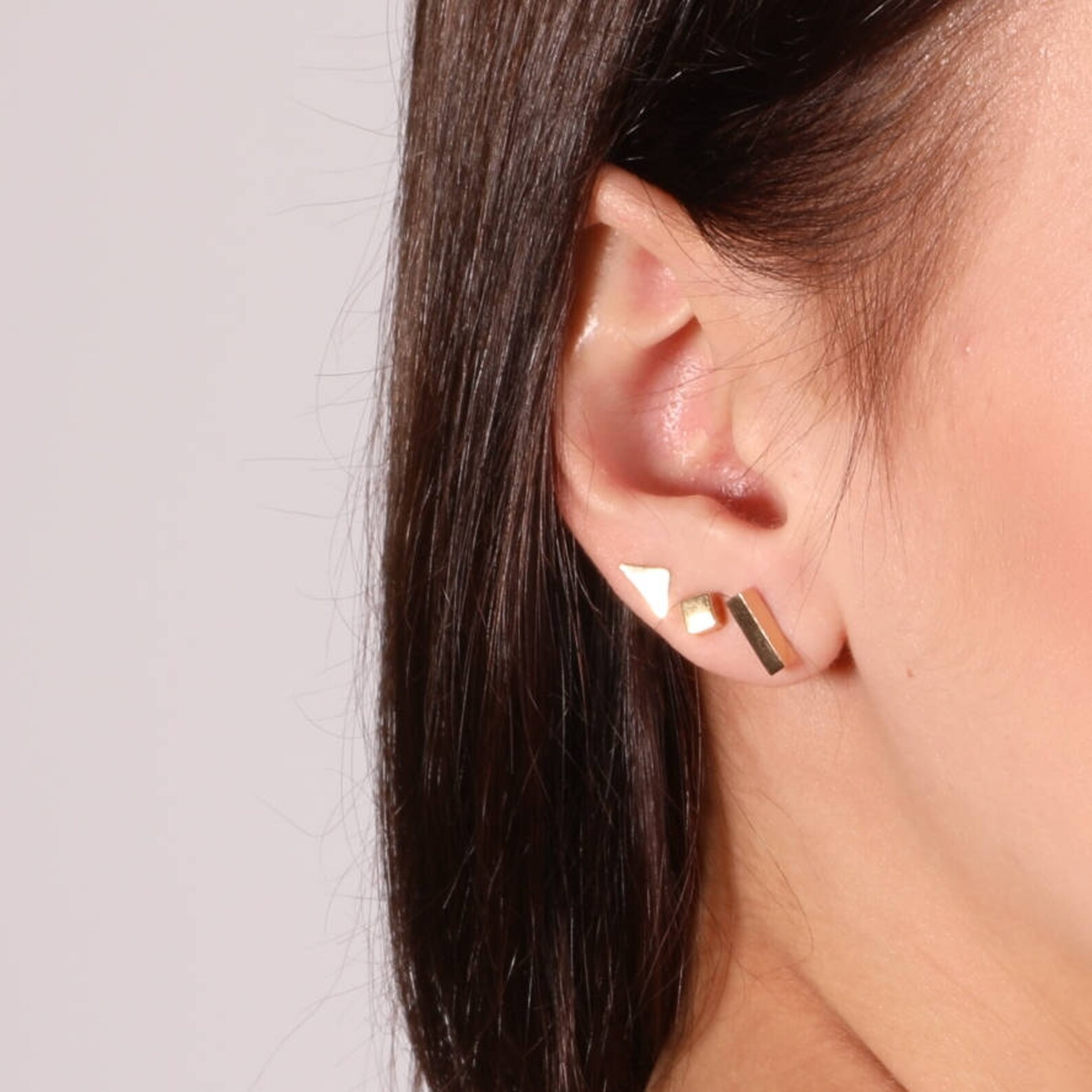 Mix and Match Stud Earrings,small Earring Set of 3,gold Stud Earring ...