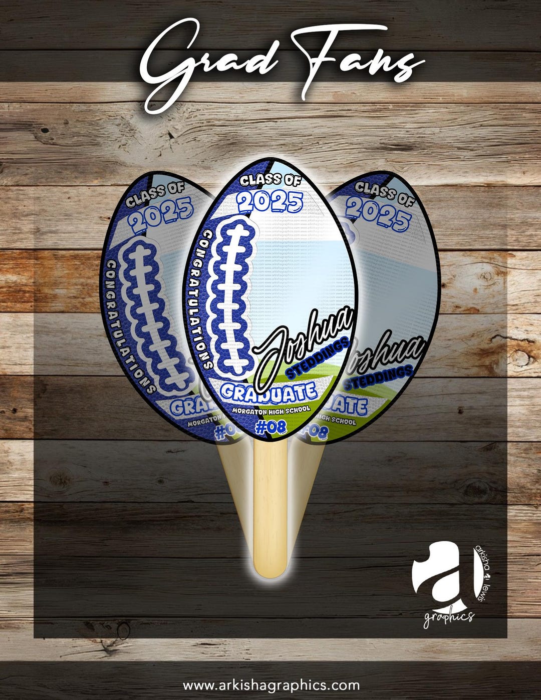 Football Grad Fan | Graduation | Graduate Fans | Grad Fan | Class of ...