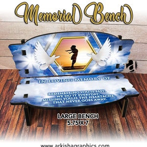 Memorial Bench Template Design Sublimation Png - Etsy