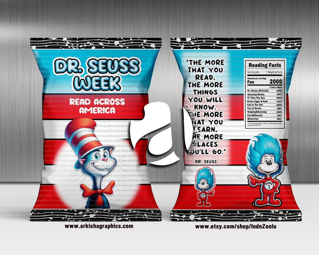 Read Across America Chip Bag Digital Print PNG - Etsy Canada