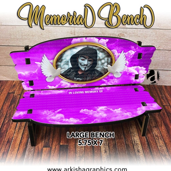 Purple Memorial Bench Template - Etsy
