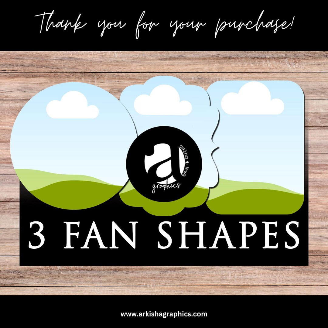 Circle, Squoval & Elegant Fan Shapes Templates | Canva Template - Etsy