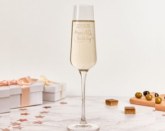 40th Birthday Glass - Etsy UK
