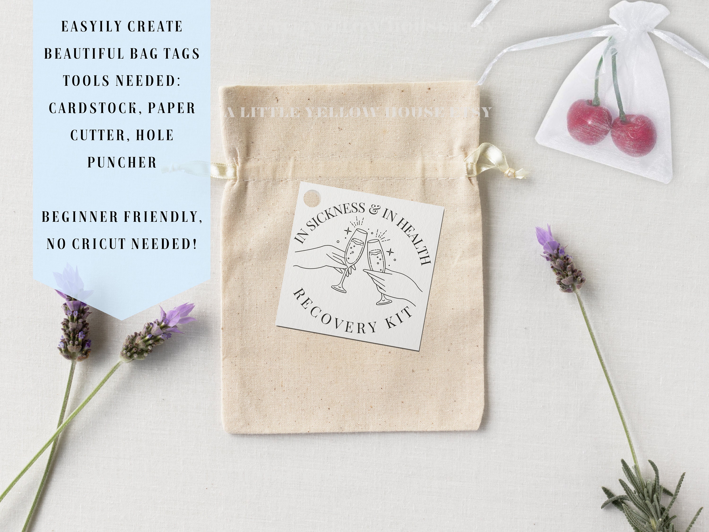 Hangover Recovery Kit Gift Tag Wedding, CANVA Template, DIY Print at ...