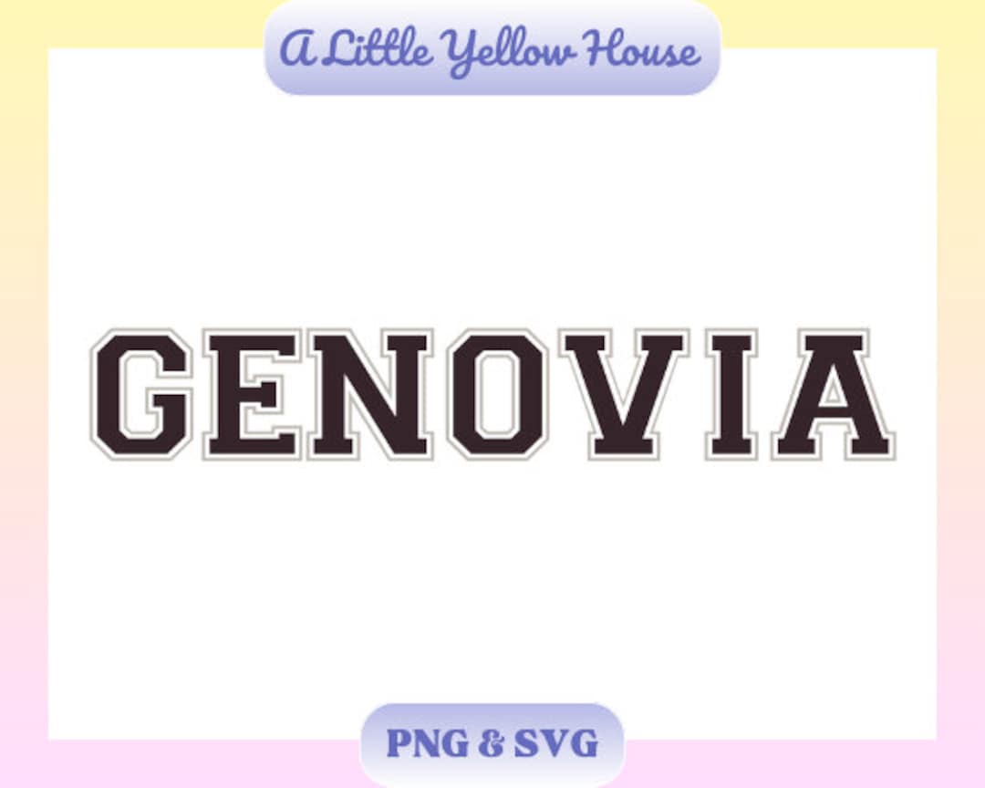 Genovia Varsity Princess Diaries Inspired SVG PNG Digital Download ...