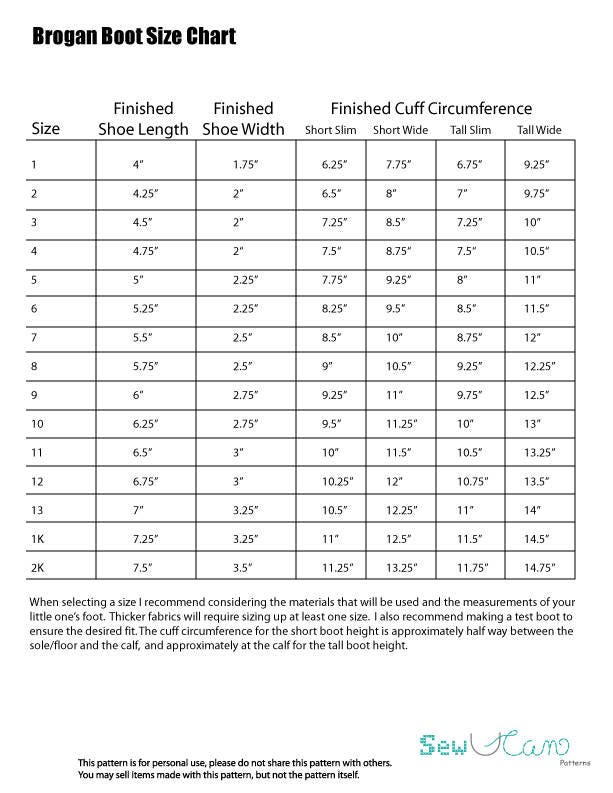 BABY-ADULT Brogan Boot Bundle PDF 2 Patterns - Etsy
