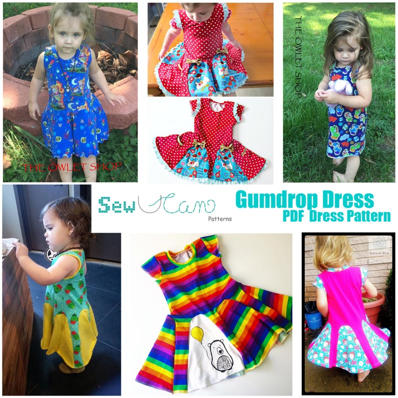 The Gumdrop Dress PDF Pattern - Etsy Canada