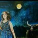 Ariadne and the Bull. Allegorical Original Oil Painting. Framed and ...