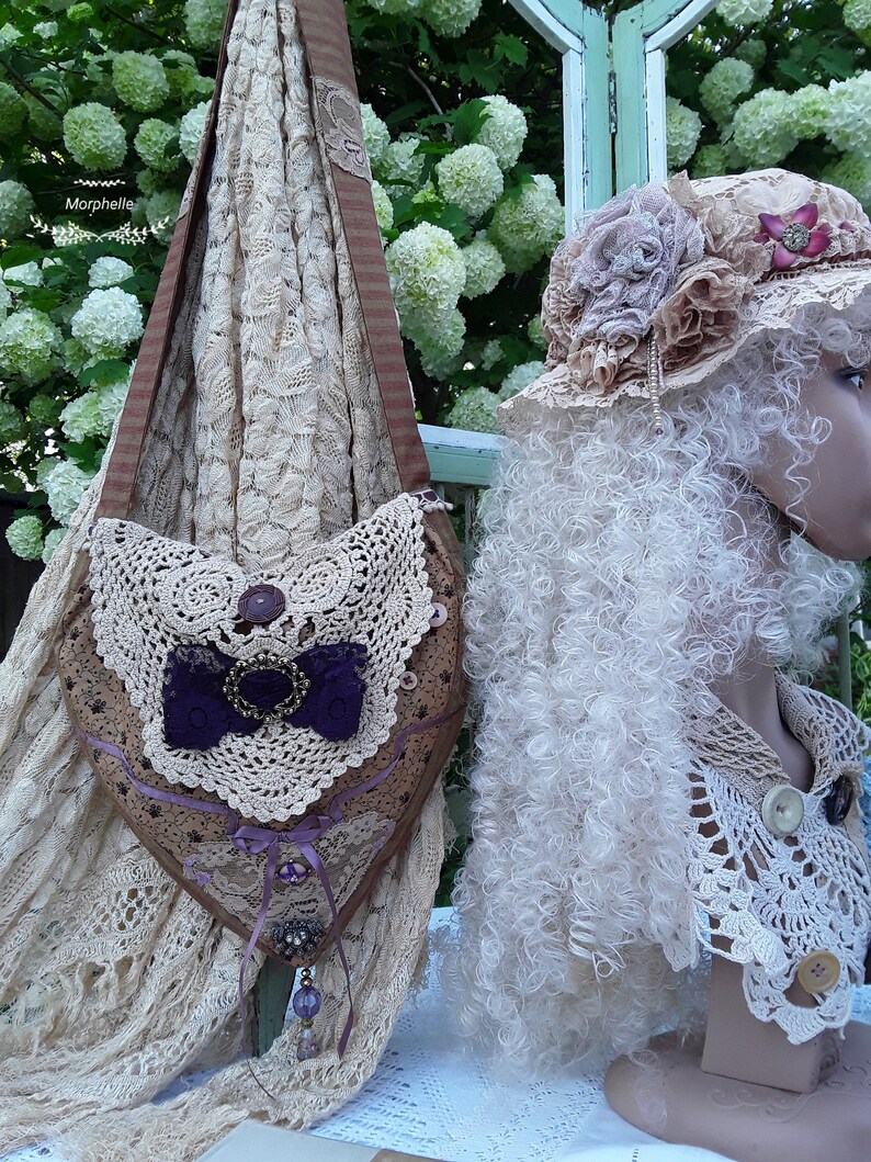 Boho Gypsy Bag Victorian Purse Doily Layered Vintage Lace - Etsy