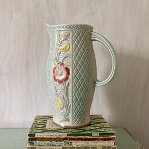 Large Vintage Floral Jug|h J Wood Jacobean Pattern Jug|ceramic Jug With ...