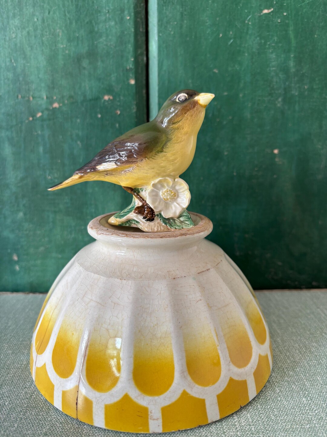 Vintage Beswick Greenfinch|porcelain Bird Figurine|collectible Beswick ...