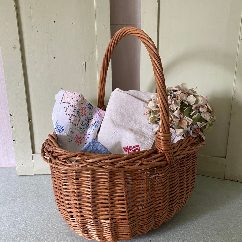 Basket With Handle - Etsy