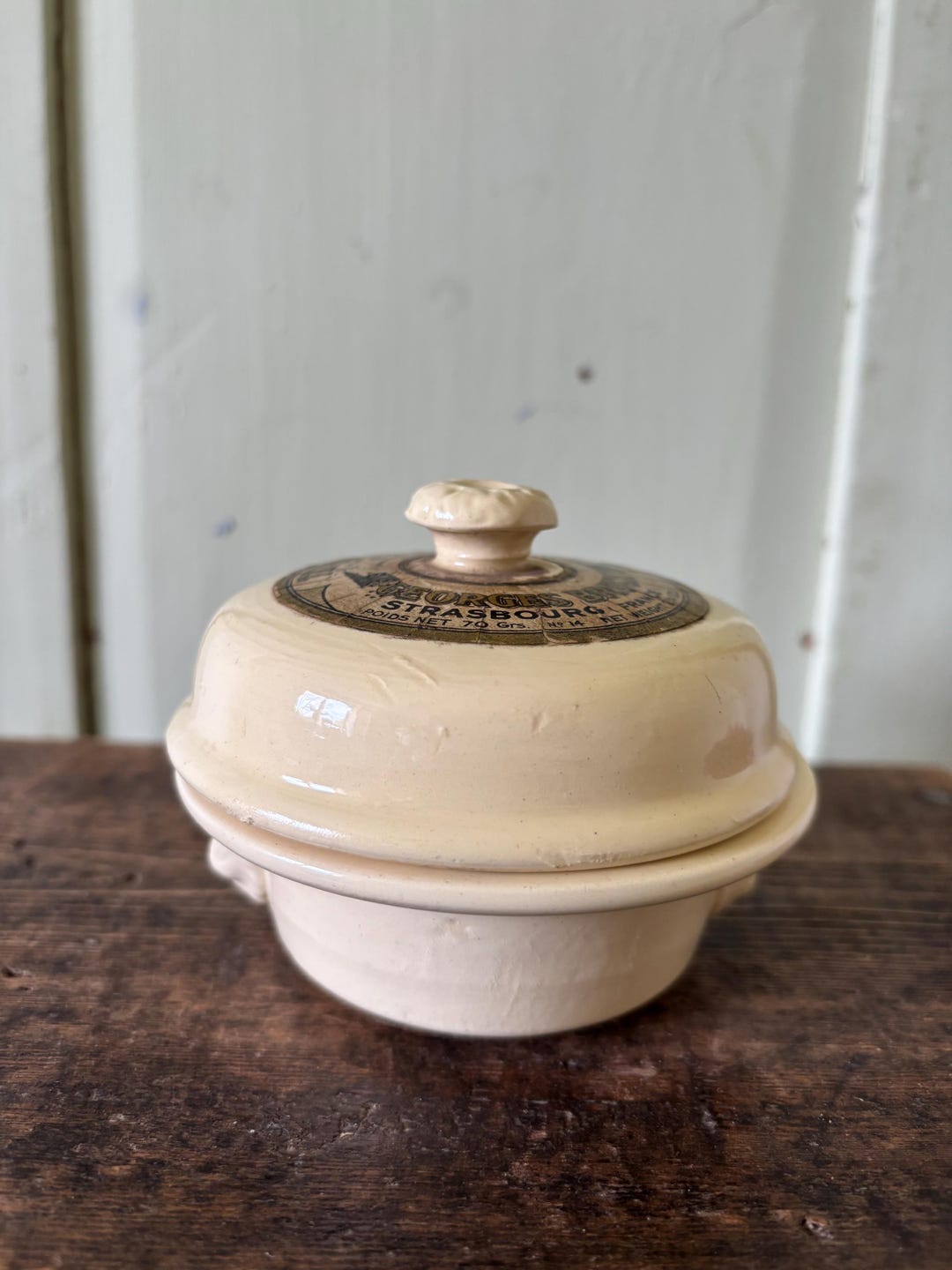 French Terrine: Stoneware Lidded Pot With Lion Heads - Etsy