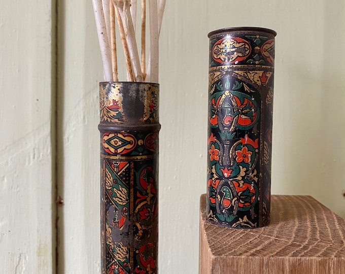 Decorative Vintage Tin|rare Bryant and May Wax Taper Tin|cyclindrical ...