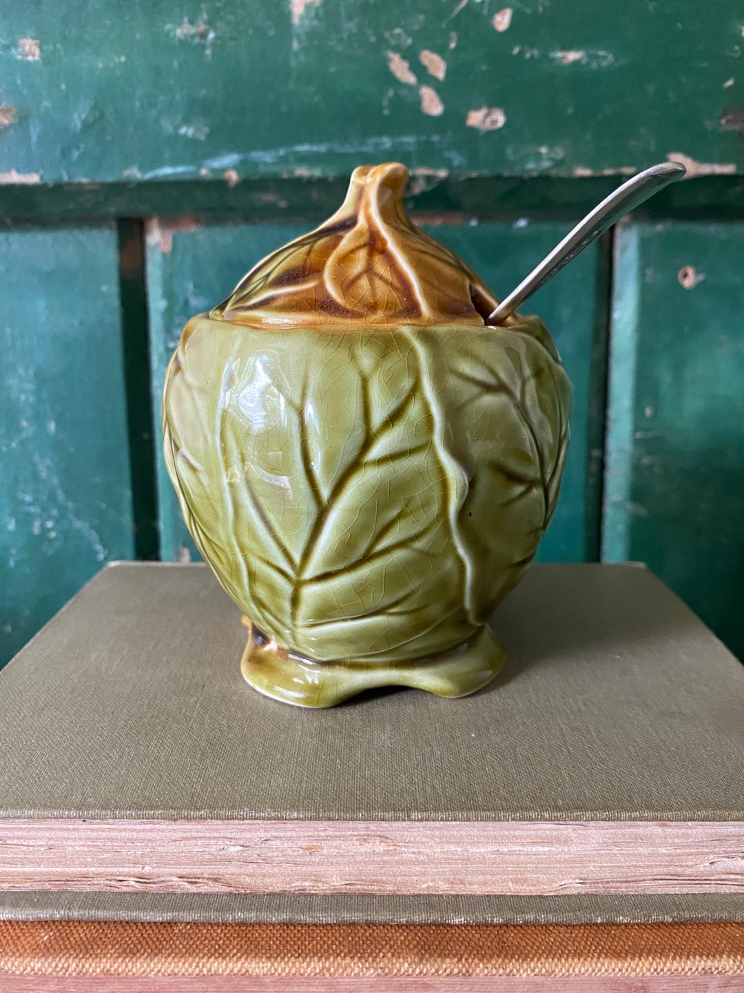 Royal Winton Leaf Ware Preserve Pot - Etsy
