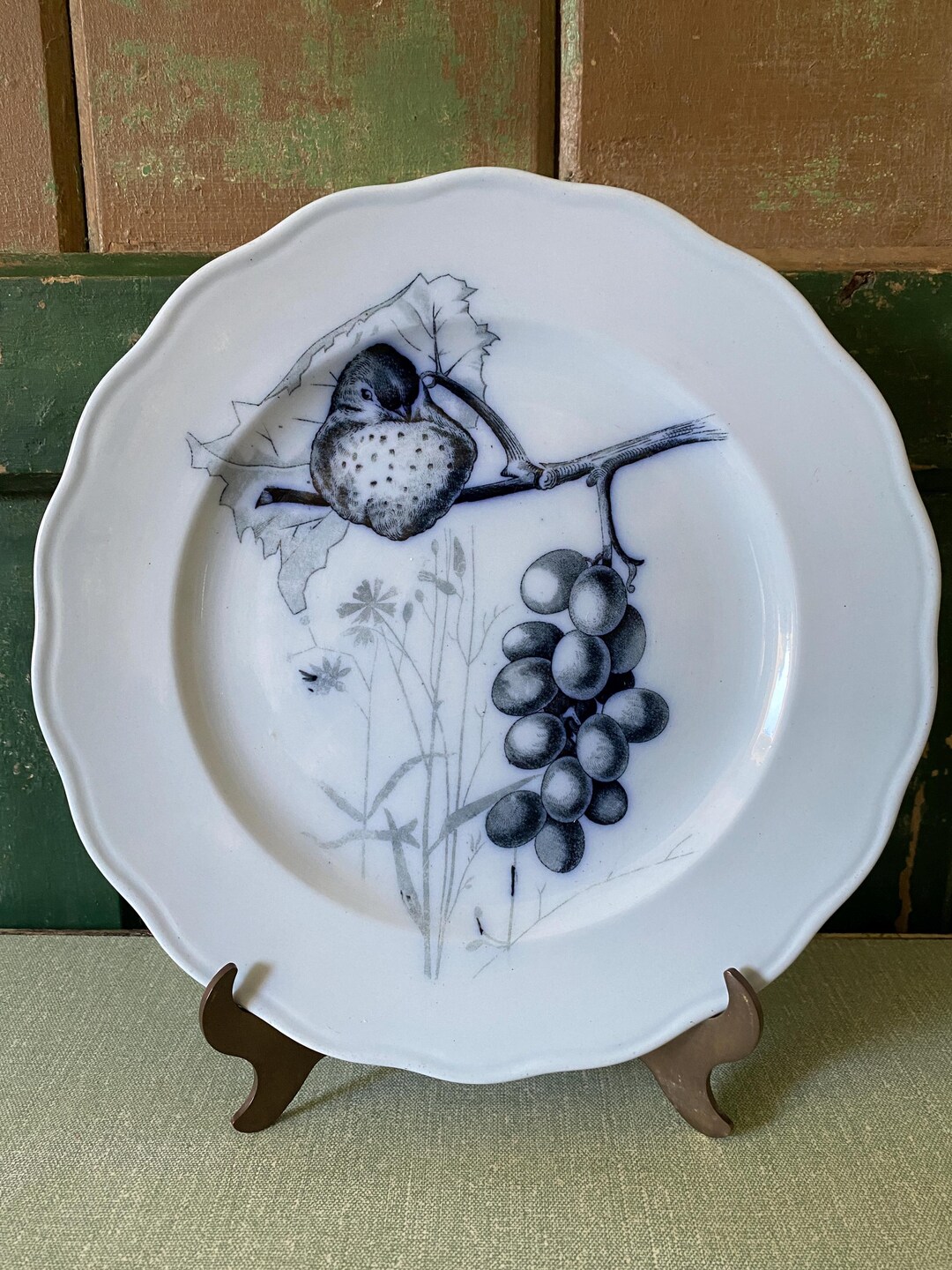BWM & Co Canova Pattern Plate Bird Theme:rare Antique Plate - Etsy