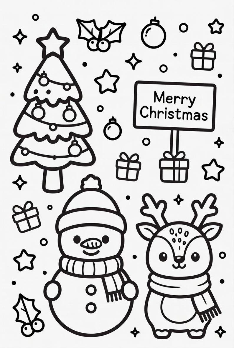 Christmas Coloring Bundle for Kids - Volume 2 – Instant Download - Etsy