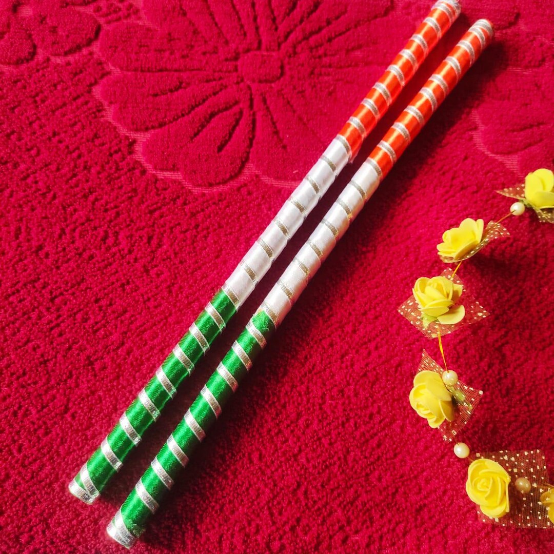 Handcrafted Dandiya Sticks, Indian Garba Dance, Navratri Wedding Decor ...