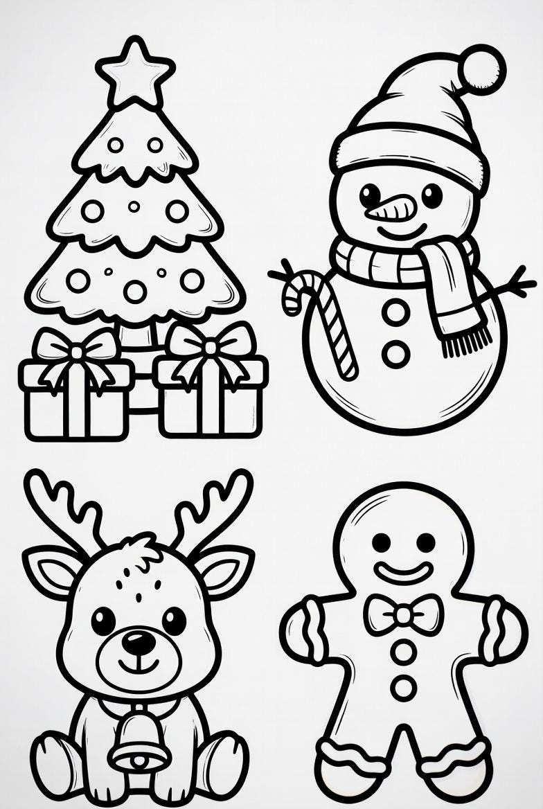 Christmas Coloring Bundle for Kids - Volume 2 – Instant Download - Etsy
