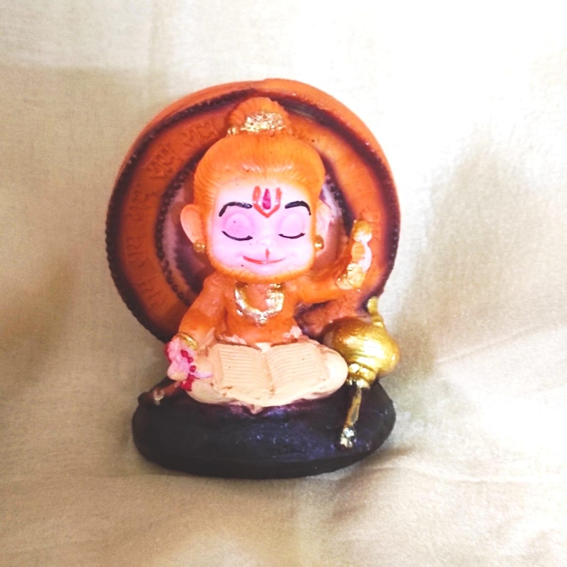 Lord Hanuman Mini Idol for Car Dashboard, Handcrafted Hindu Figurine ...