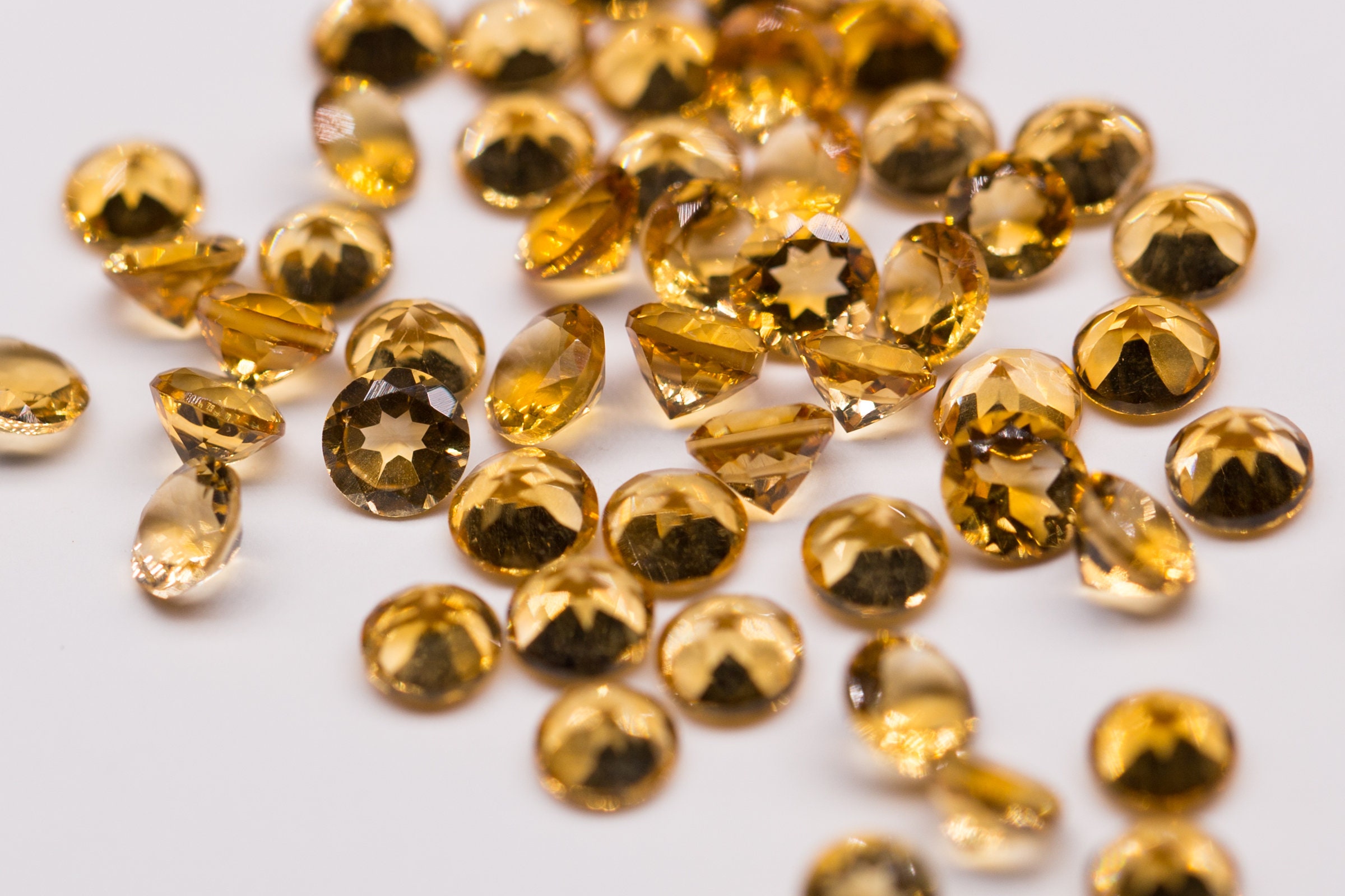 Natural Gemstone Citrine Round Cut Stones 4mm C-2 Graded - Etsy UK