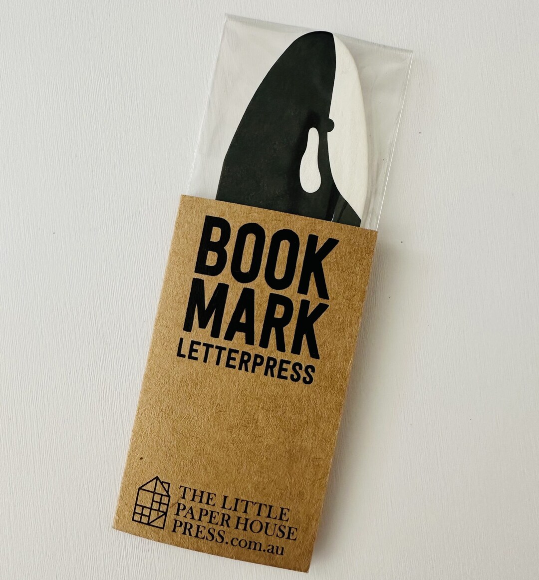 Orca Bookmark Letterpress - Etsy
