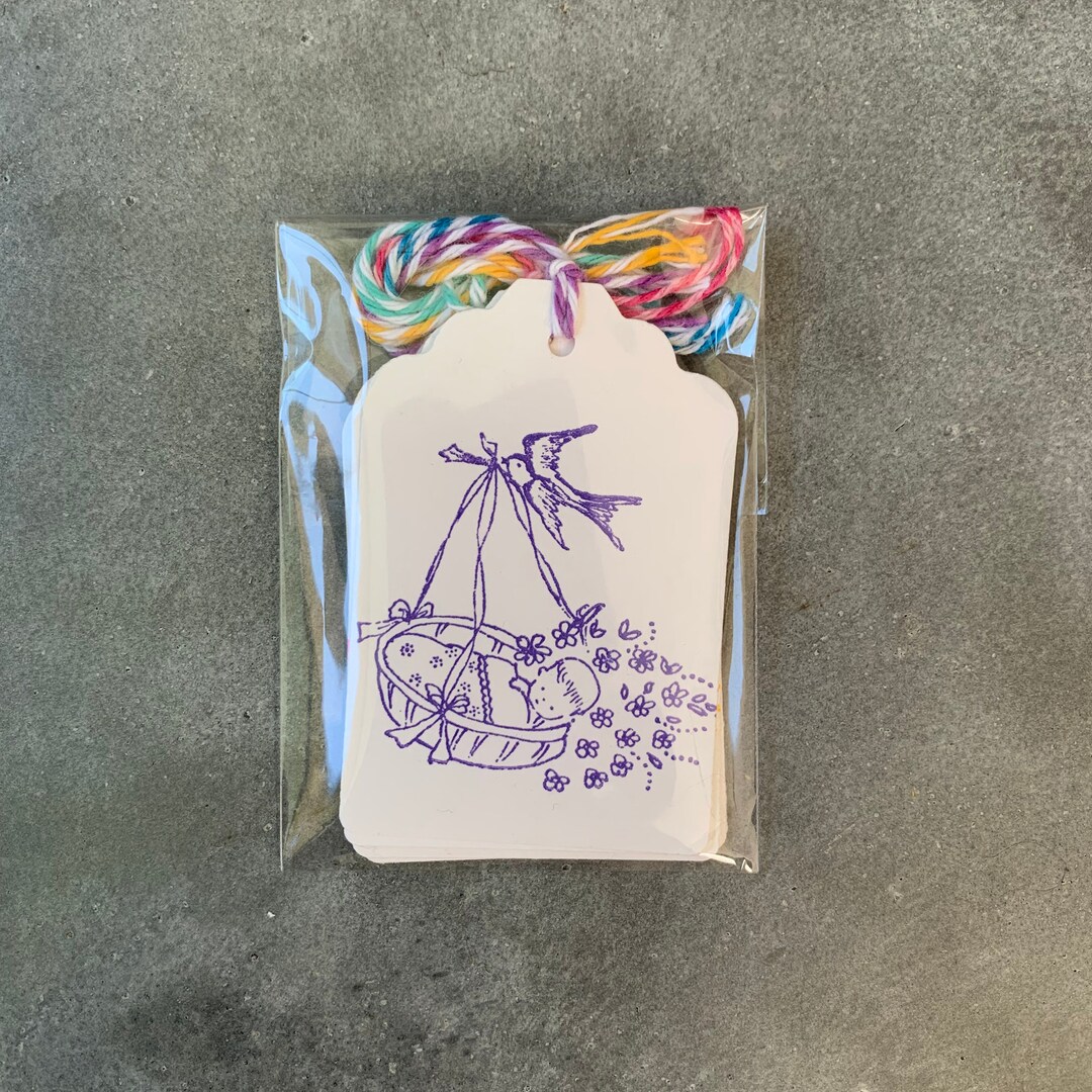 5pk Vintage New Born Baby Gift Tags Assorted Colours - Etsy