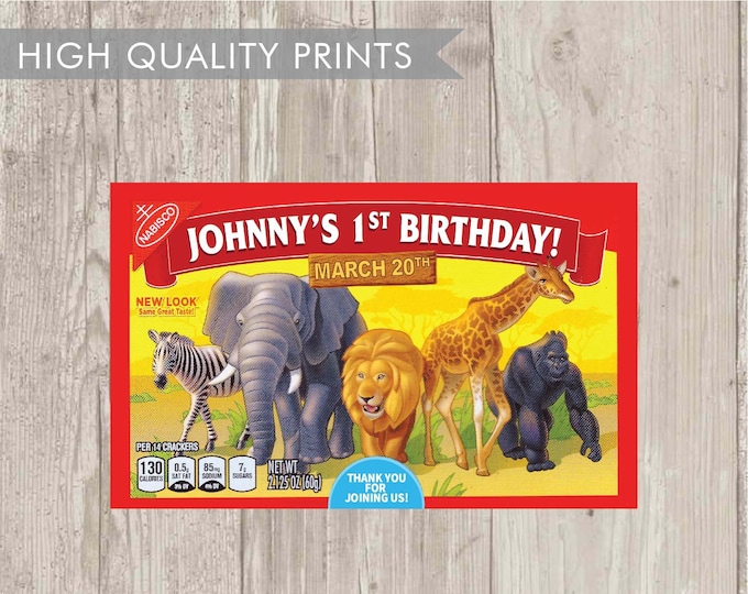 10 Custom Cracker Jack Box Label With Girl Personalized With Name ...