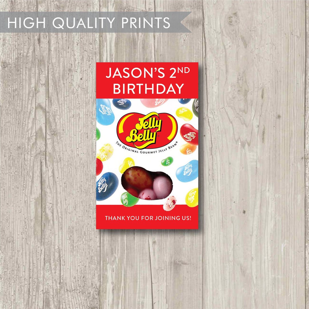 Custom Jelly Belly Label (10) - Personalized With Name & Message ...