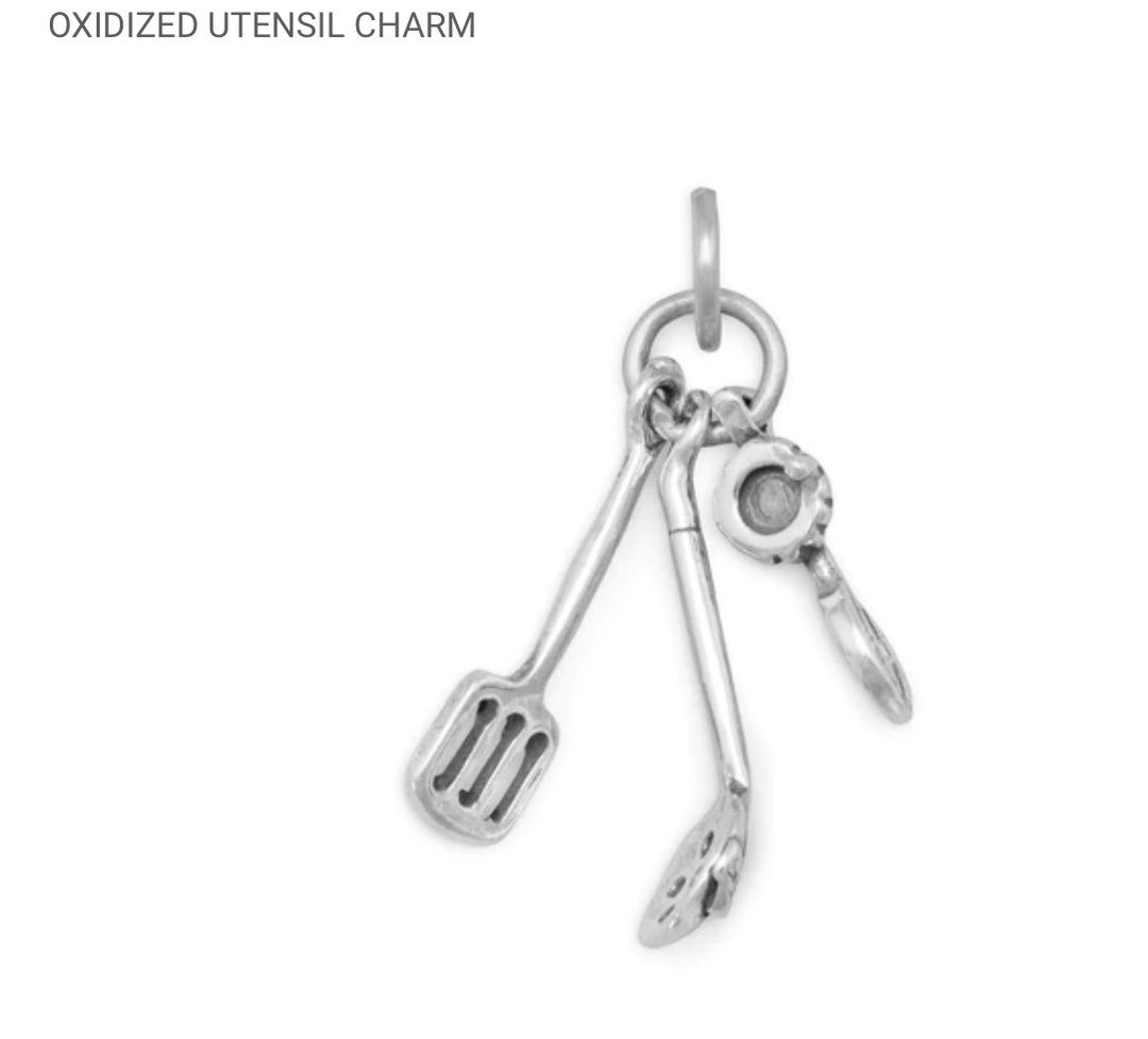Sterling Silver KITCHEN UTENSILS Traditional Charm - Etsy