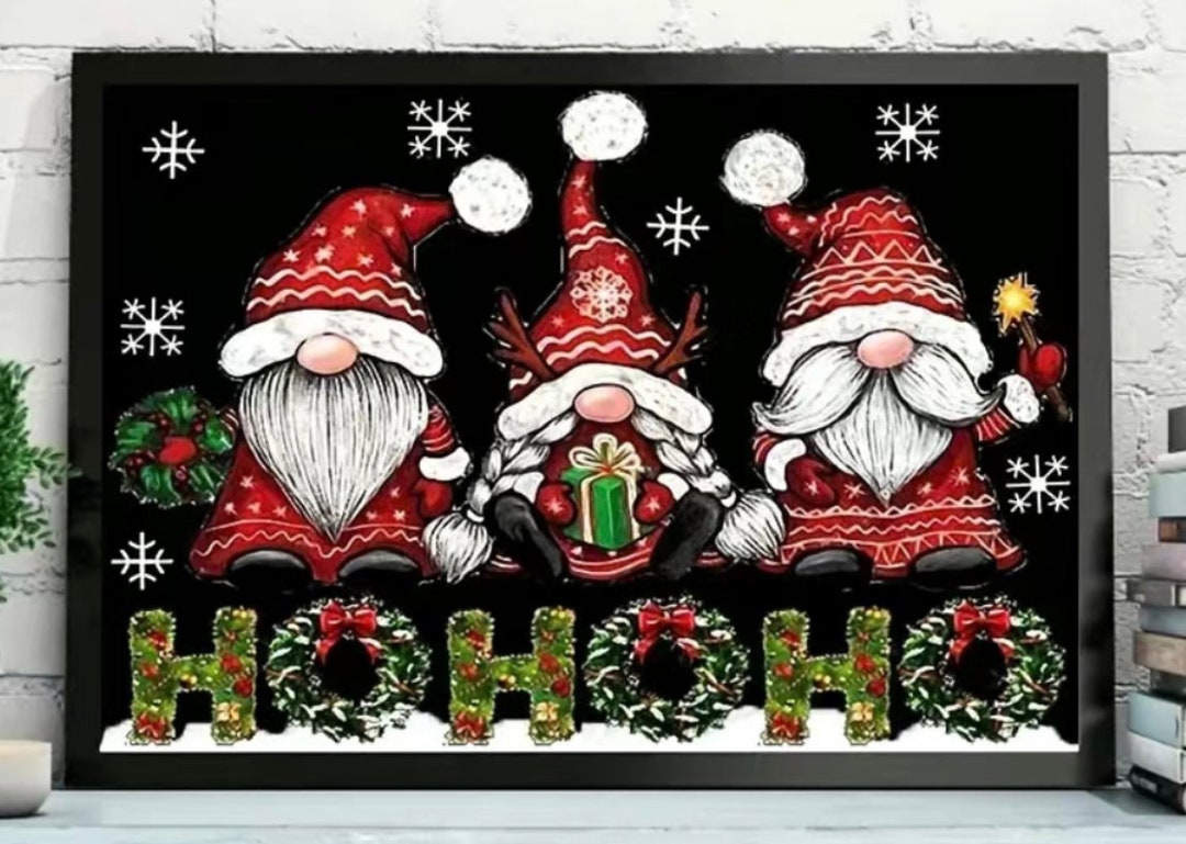 HO HO HO Gnomes Diamond Art Craft Kit - Etsy