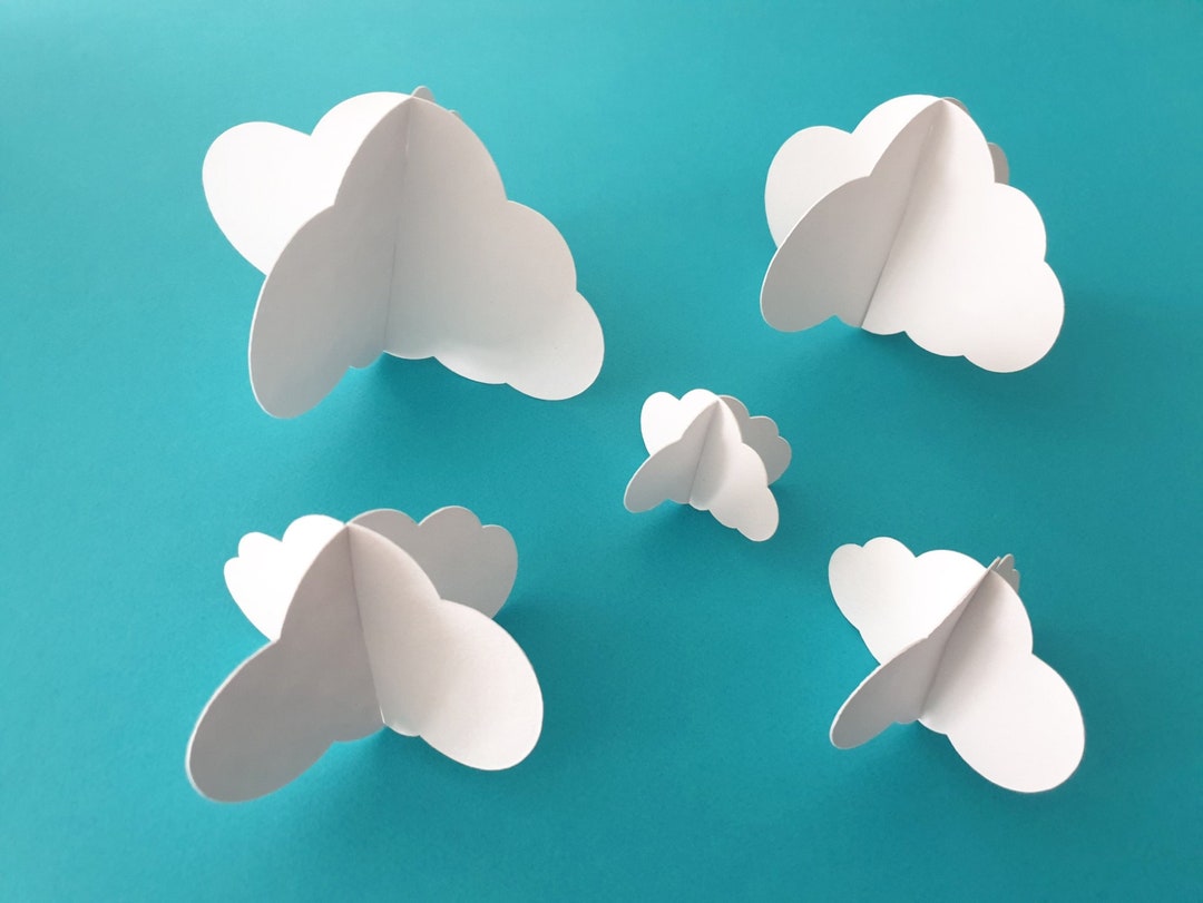 3D Paper Cloud - DIY Nursery Decoration - Eco-responsible - Various ...