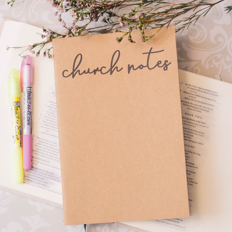 Church Notes Kraft Journal Bible Study Journal | Etsy