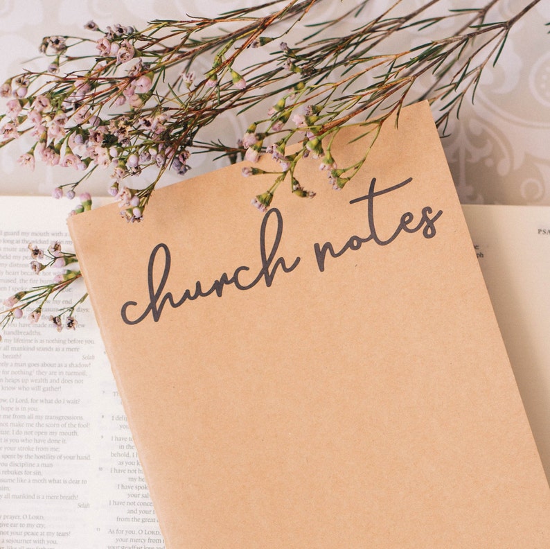 Church Notes Kraft Journal Bible Study Journal | Etsy