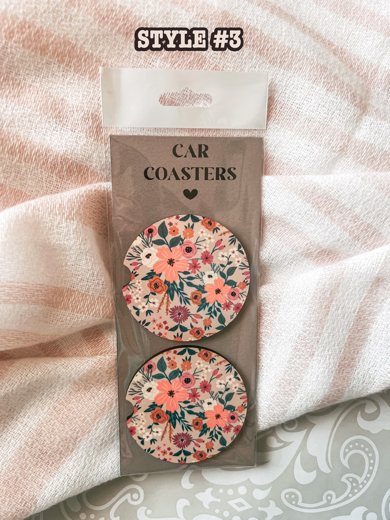 Floral Car Coasters Spring and Summer Collection Car - Etsy