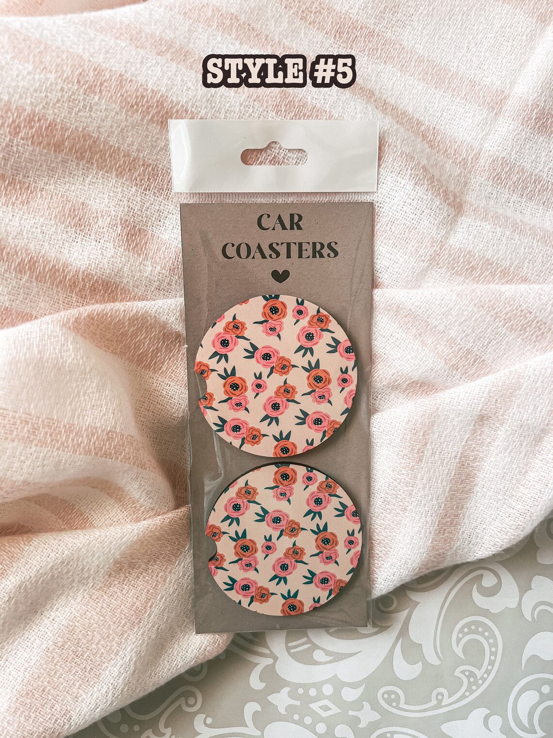 Floral Car Coasters Spring and Summer Collection Car - Etsy