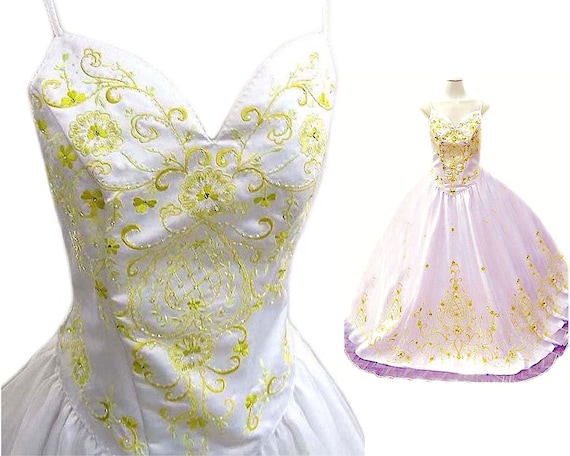 Wedding Gown New Unworn Condition White Yellow… Gem