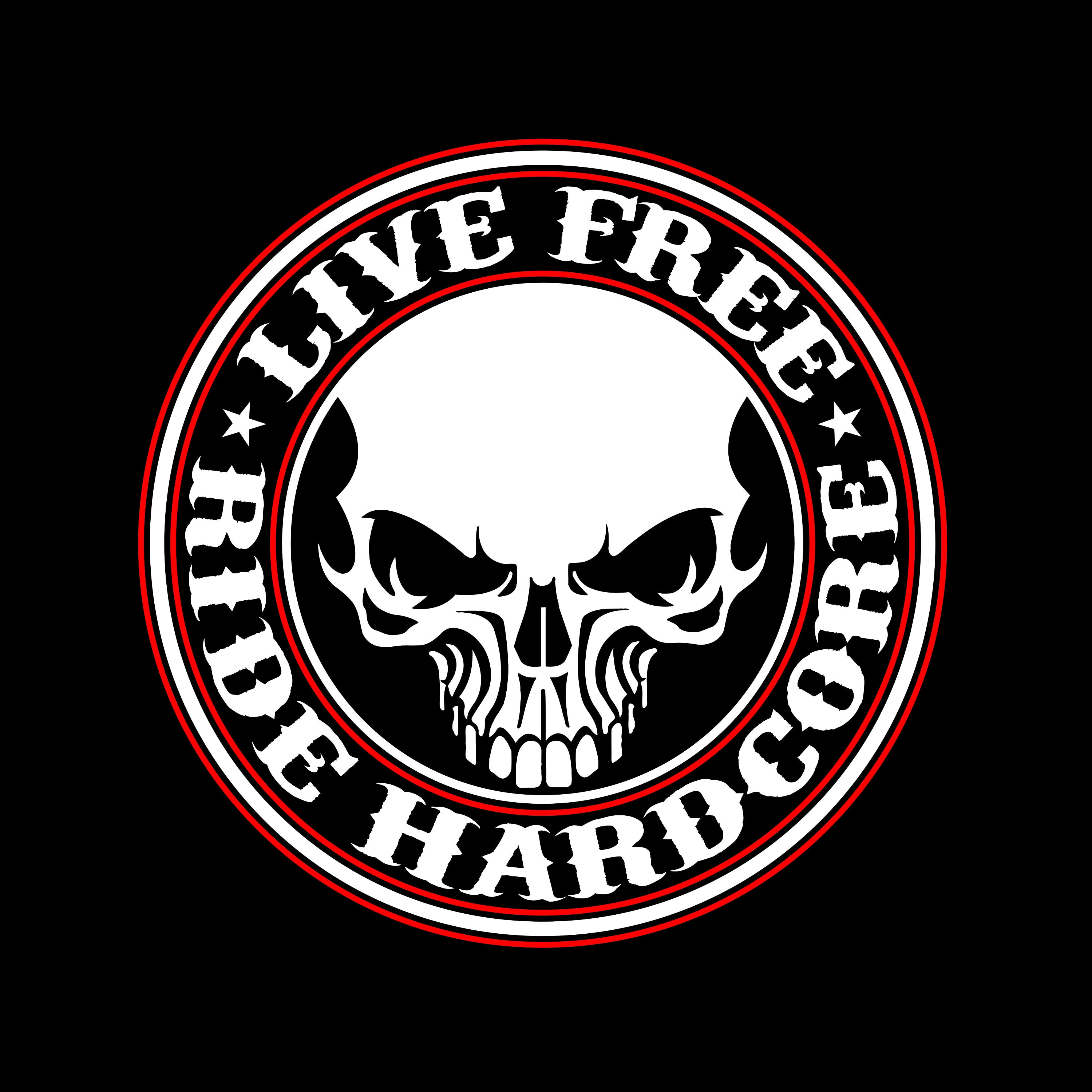 Live Free Ride Hardcore Vinyl Banner Motorcycle Banner Biker Banner ...