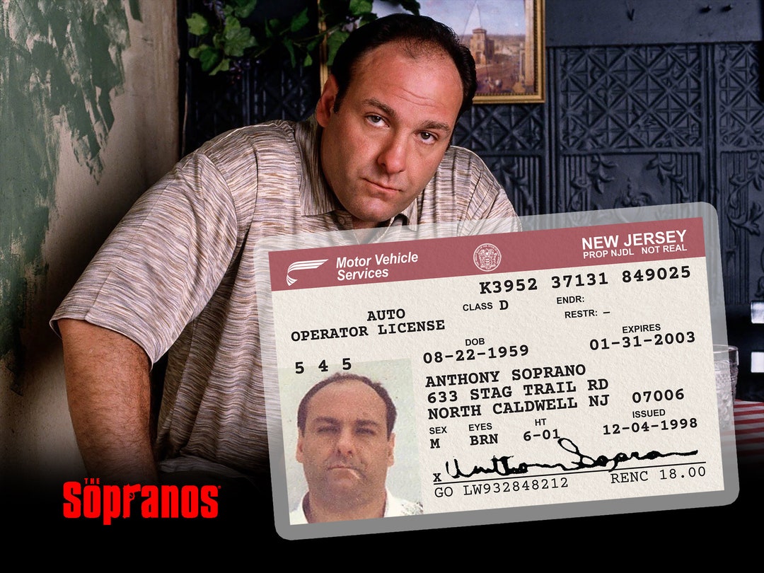 Tony Soprano ID Card Tony Soprano NJ Drivers License James - Etsy