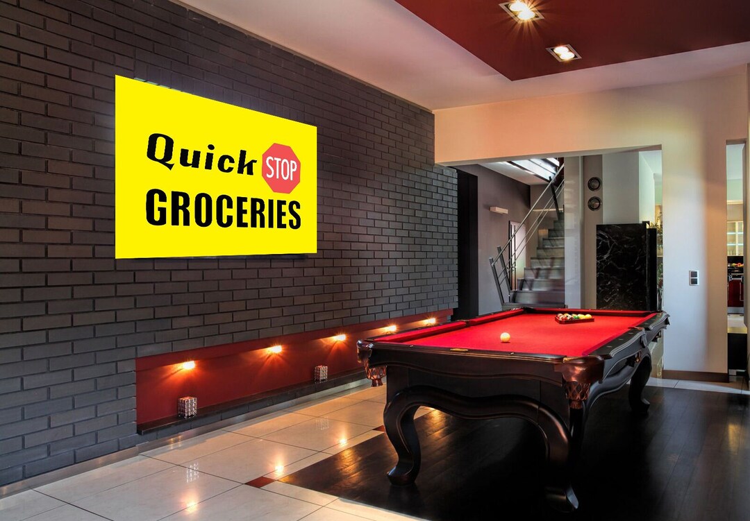 Quick Stop Groceries Vinyl Banner - Quick Stop Mancave Poster - Clerks ...