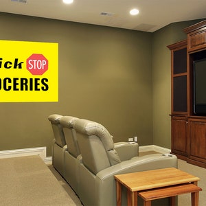 Quick Stop Groceries Vinyl Banner - Quick Stop Mancave Poster - Clerks ...